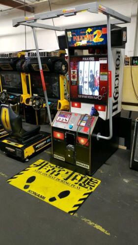 Police 911 2 Upright Shooter Arcade Game Konami