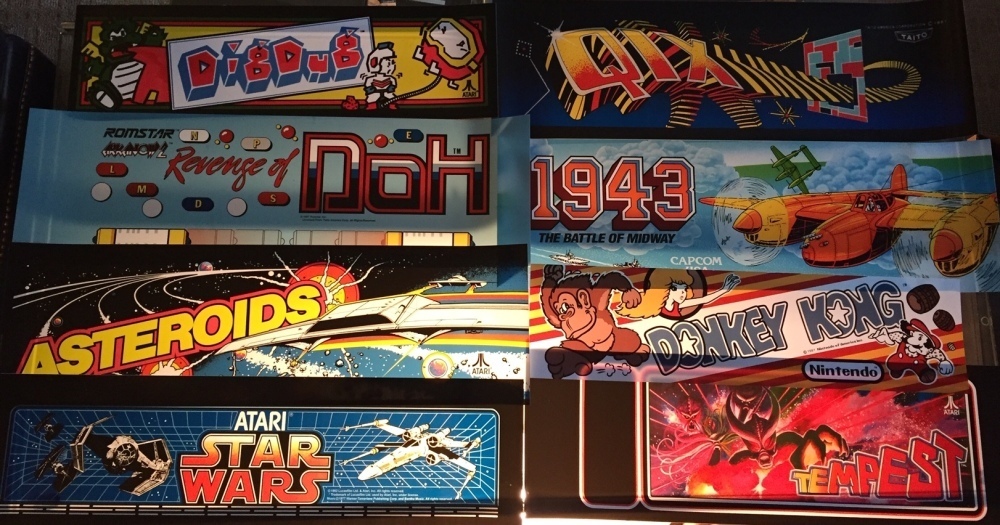 1 LOT- 1980'S / 90'S CLASSIC ARCADE GAME MARQUEE'S