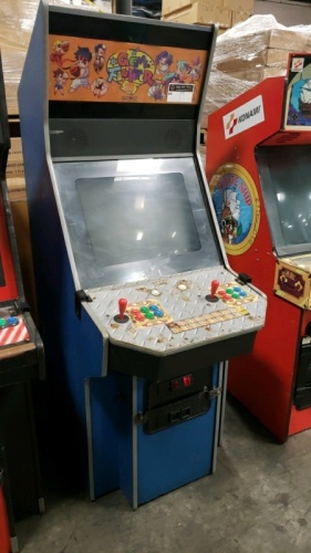 SUPER GEM FIGHTER MINI MIX UPRIGHT ARCADE GAME BIG BLUE CABINET
