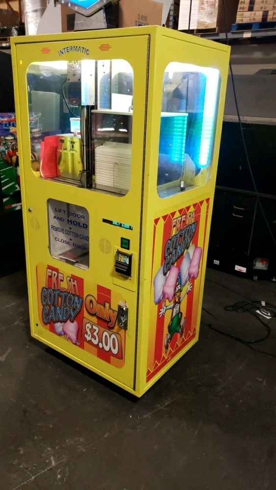 COTTON CANDY SELF SERVE VENDING MACHINE INTERMATIC W/ SUPPLIES