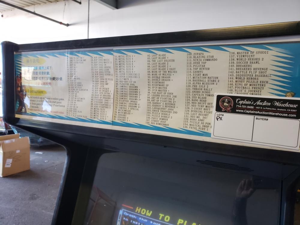 NEO GEO MULTICADE 161 GAME 19 UPRIGHT ARCADE GAME