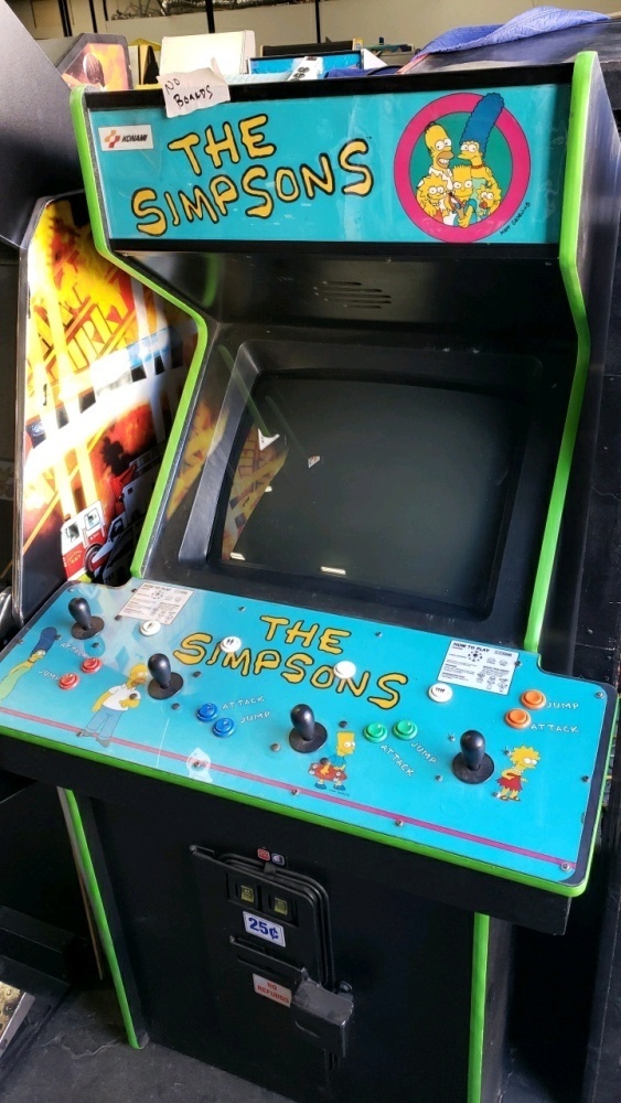 THE SIMPSONS 4 PLAYER KONAMI ARCADE GAME CABINET